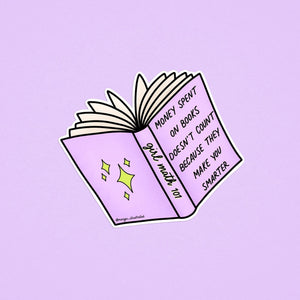 Girl math book sticker, bookish sticker, book sticker · MangoIllustrated