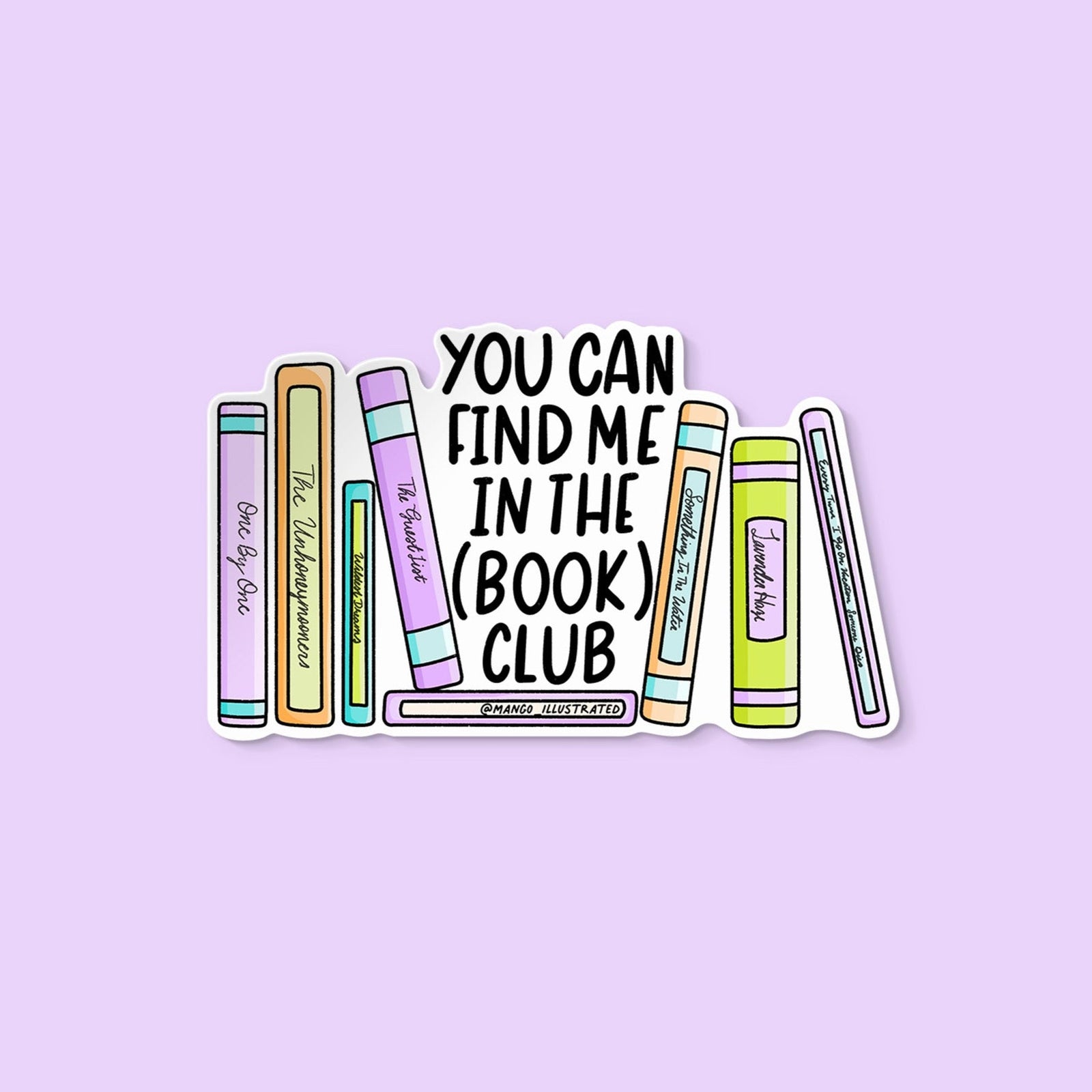 You Can Find Me in the (Book) Club sticker - bookish sticker ...